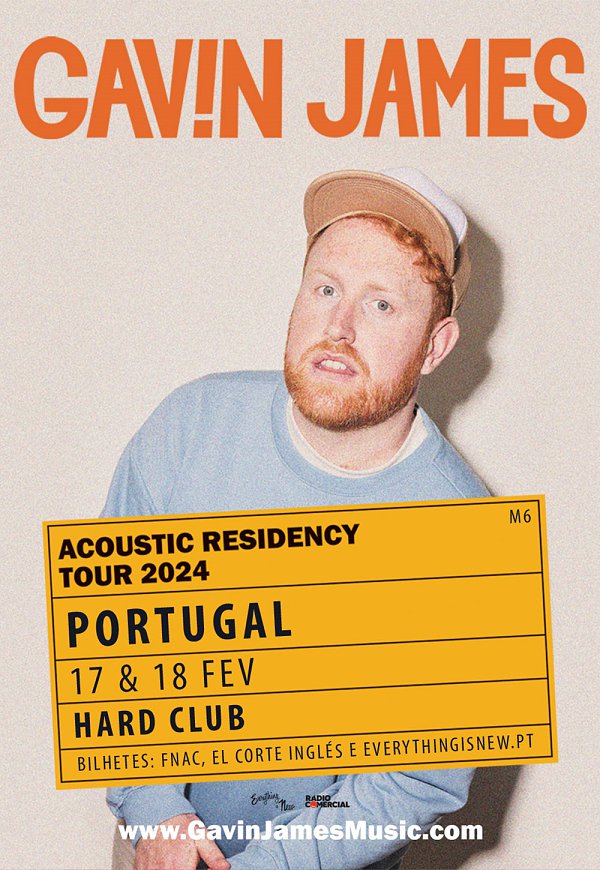 GAVIN JAMES - ACCOUSTIC RESIDENCY TOUR 2024