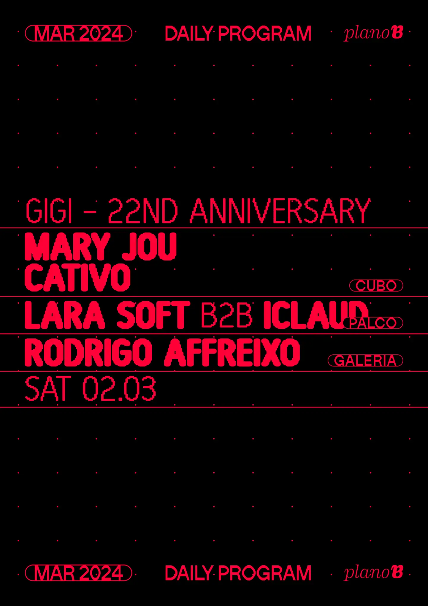 Mary Jou + Cativo - Plano B - Eventos no Porto