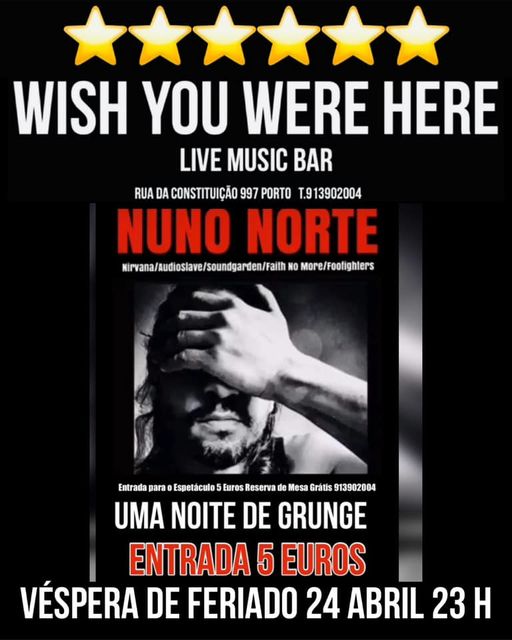 Nuno Norte - Wish You Were Here - Eventos no Porto