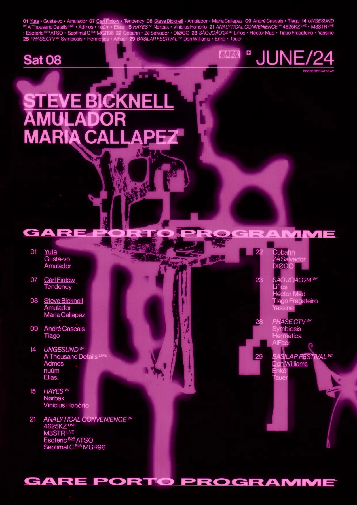 Steve Bicknell + Amulador + Maria Callapez - Eventos no Porto