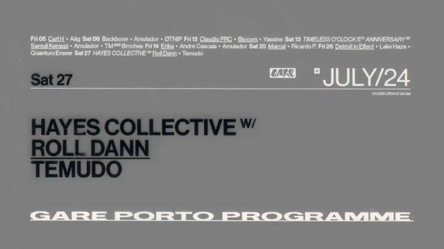 Hayes - Roll Dann + Temudo - Eventos no Porto