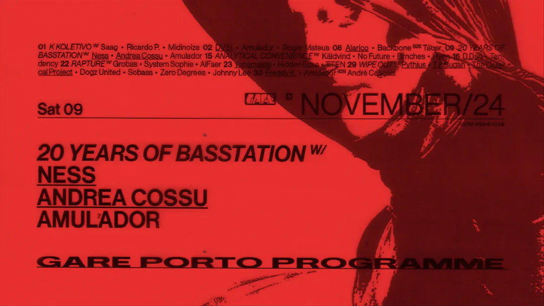 20 Years of Basstation with Ness, Andrea Cossu, Amulador