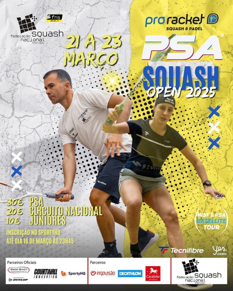 PSA Squash Open 2025 - Eventos no Porto
