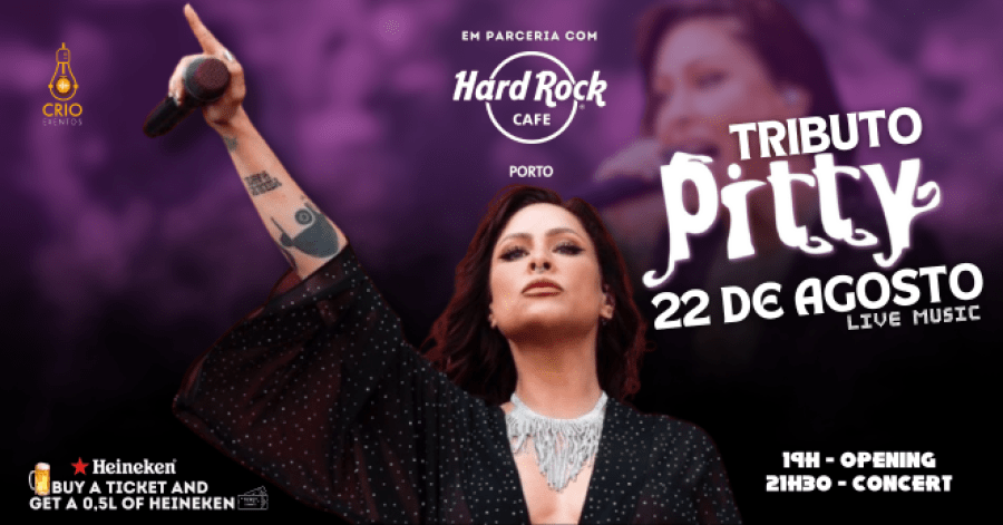 Tributo Pitty — Rock brasileiro no seu melhor! - Eventos no Porto